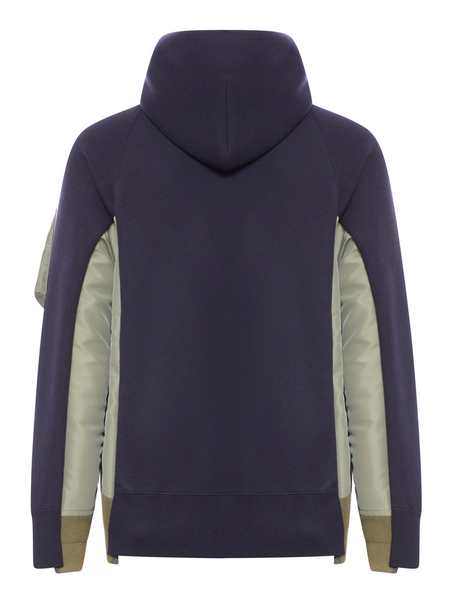 SPONGE SWEAT X NYLON TWILL HOODIE – Suit Negozi Row